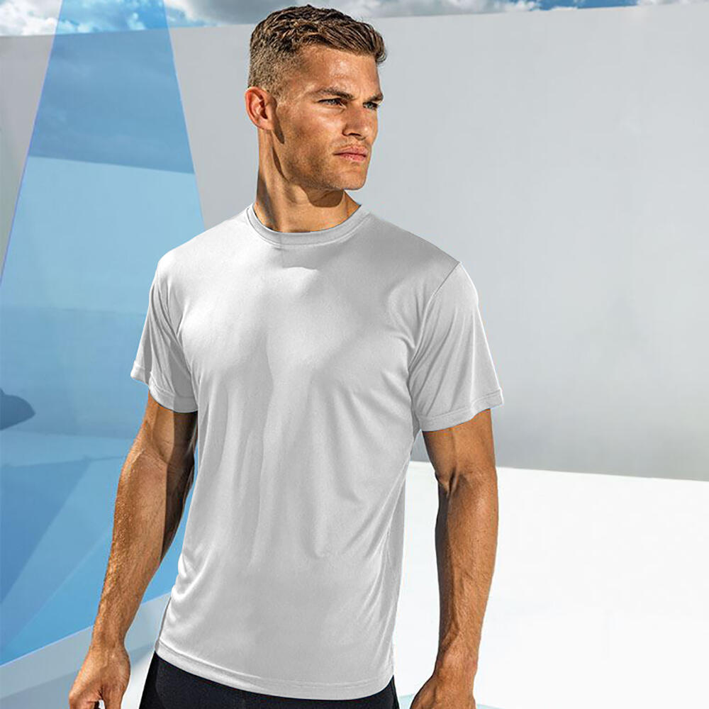 Tri Dri Mens Short Sleeve Lightweight Fitness TShirt (White) TRIDRI ...