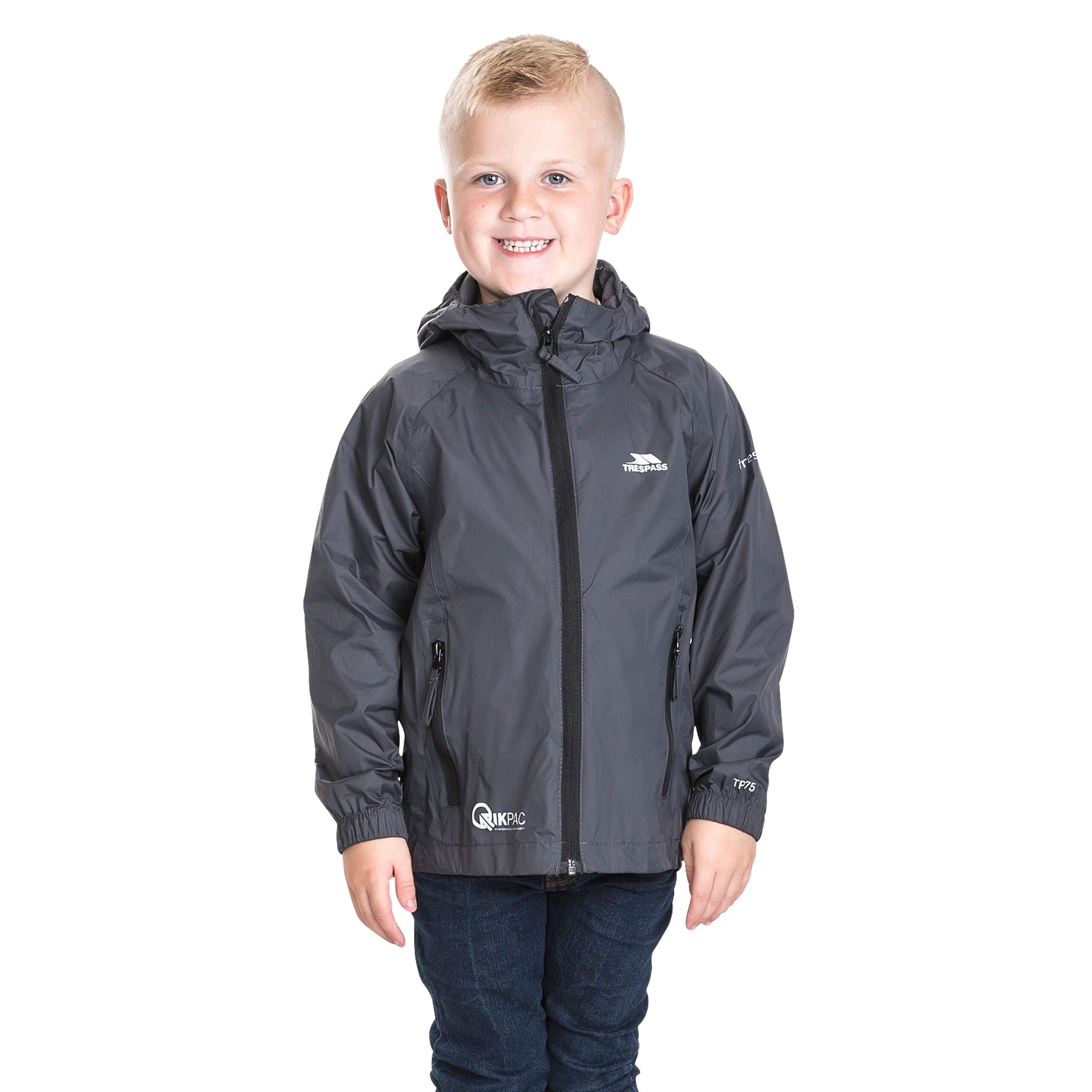Unisex Kids Full Body Length Front Zip Packaway Jacket - Qikpac | Decathlon