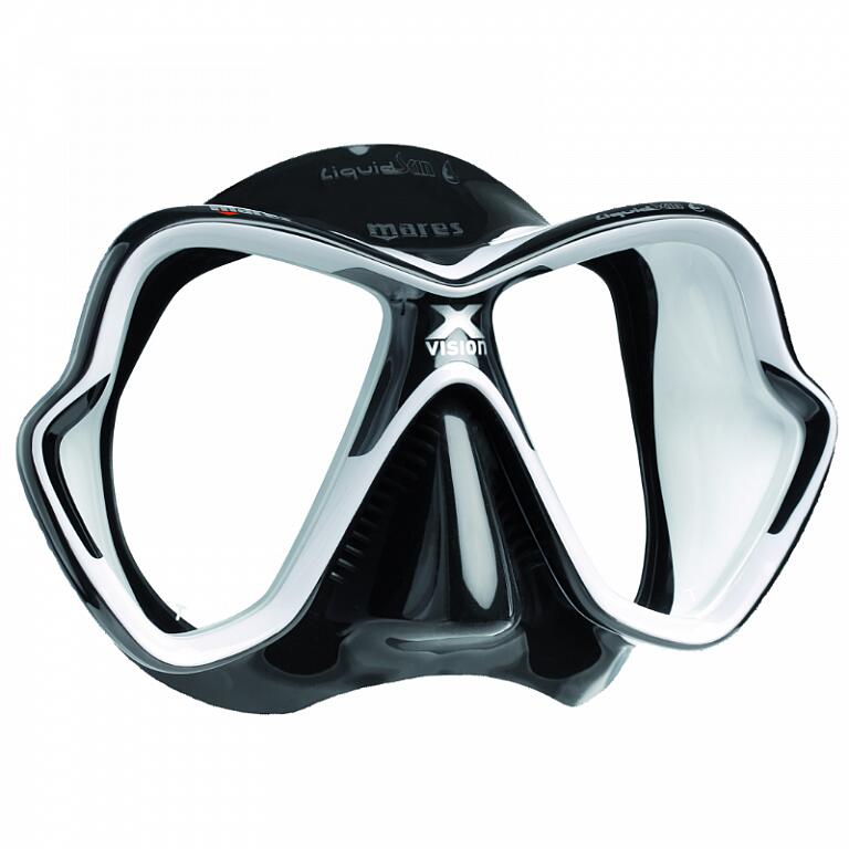 MARES Maske X-VISION Ultra Liquidskin schwarz Silikon/weiß | Decathlon