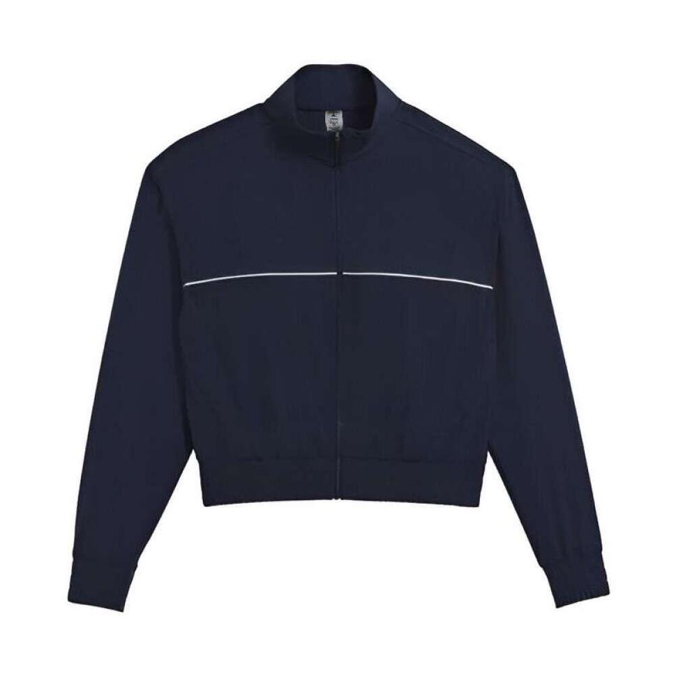TEAM WARM-UP JACKET NAVY WOMAN | Decathlon