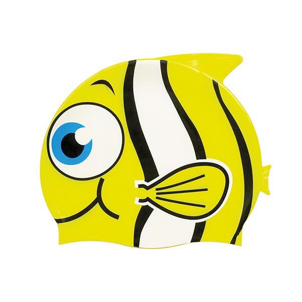 Bonnet de bain Beco enfant Poisson - silicone, jaune 47 BRAND | Decathlon