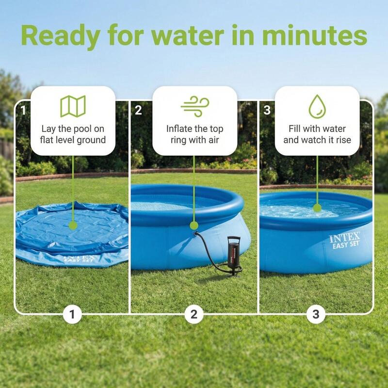 INTEX Basen Easy Set Okrągły - 457x107 cm - 9-częściowy S565 INTEX ...