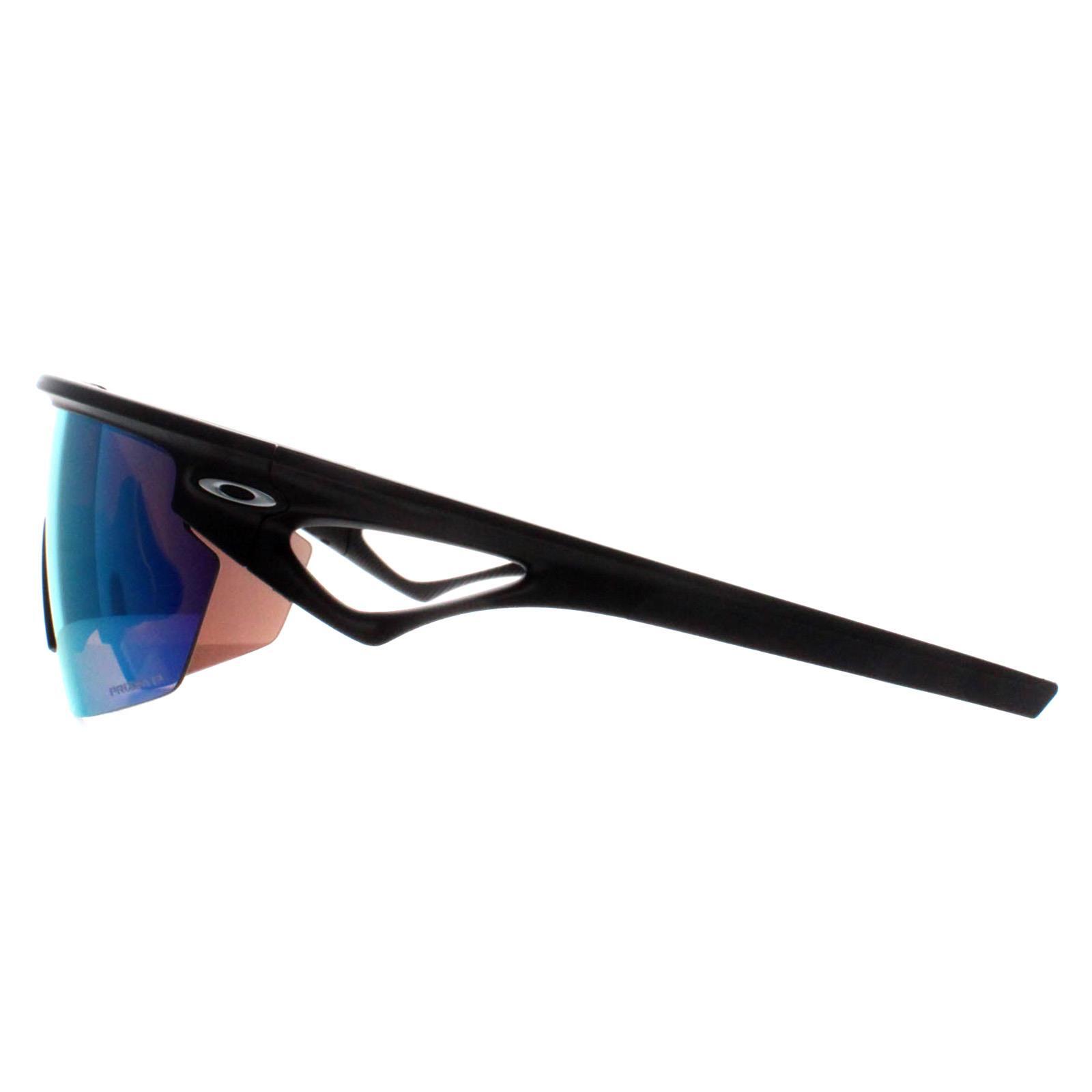 Oakley Wrap Unisex Matte Black Prizm Deep Water Polarized Sphaera ...