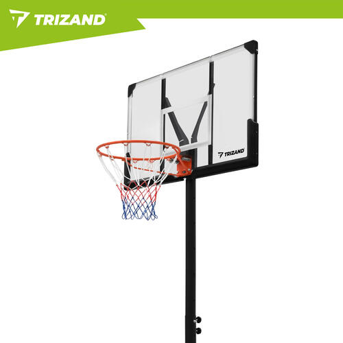 TRIZAND - Cos baschet cu panou si suport, 135-305 cm, baza cu roti ...