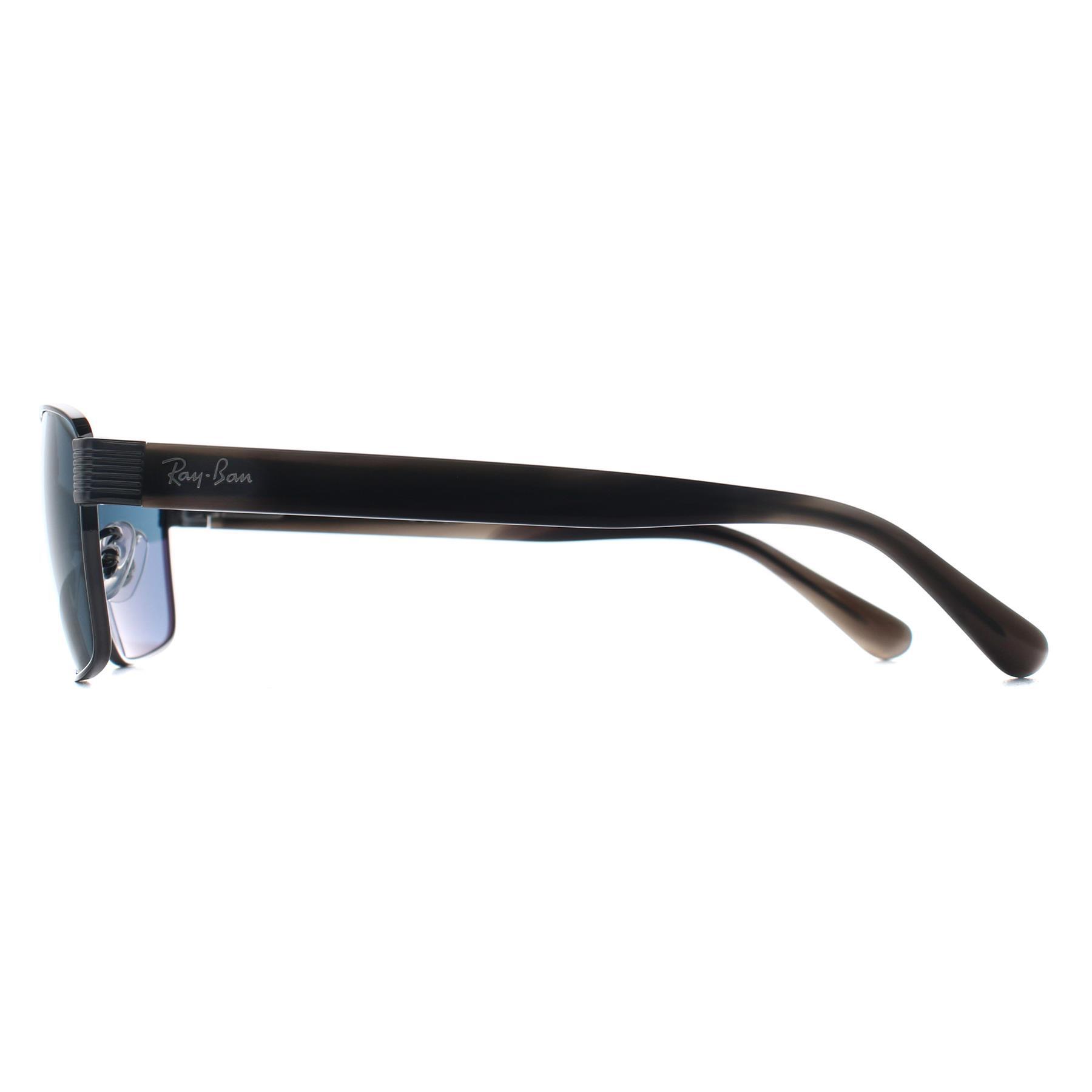 Ray-Ban Rectangle Unisex Gunmetal Havana Grey Blue RB3750 | Decathlon