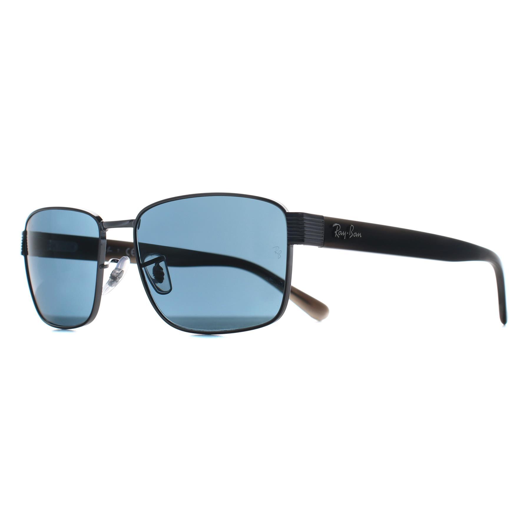 Ray-Ban Rectangle Unisex Gunmetal Havana Grey Blue RB3750 | Decathlon