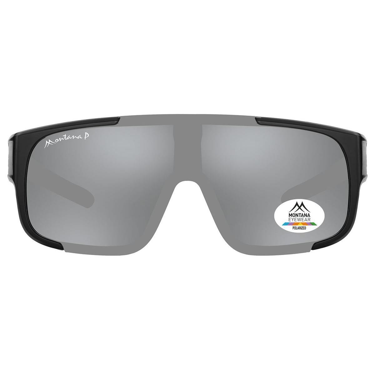Montana Shield Unisex Matte Black Silver Revo Mirror Polarized FO9 ...