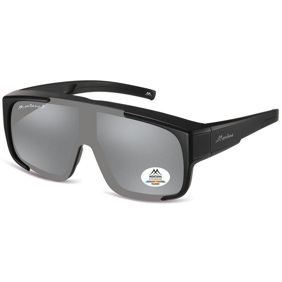 Montana Shield Unisex Matte Black Silver Revo Mirror Polarized FO9 ...