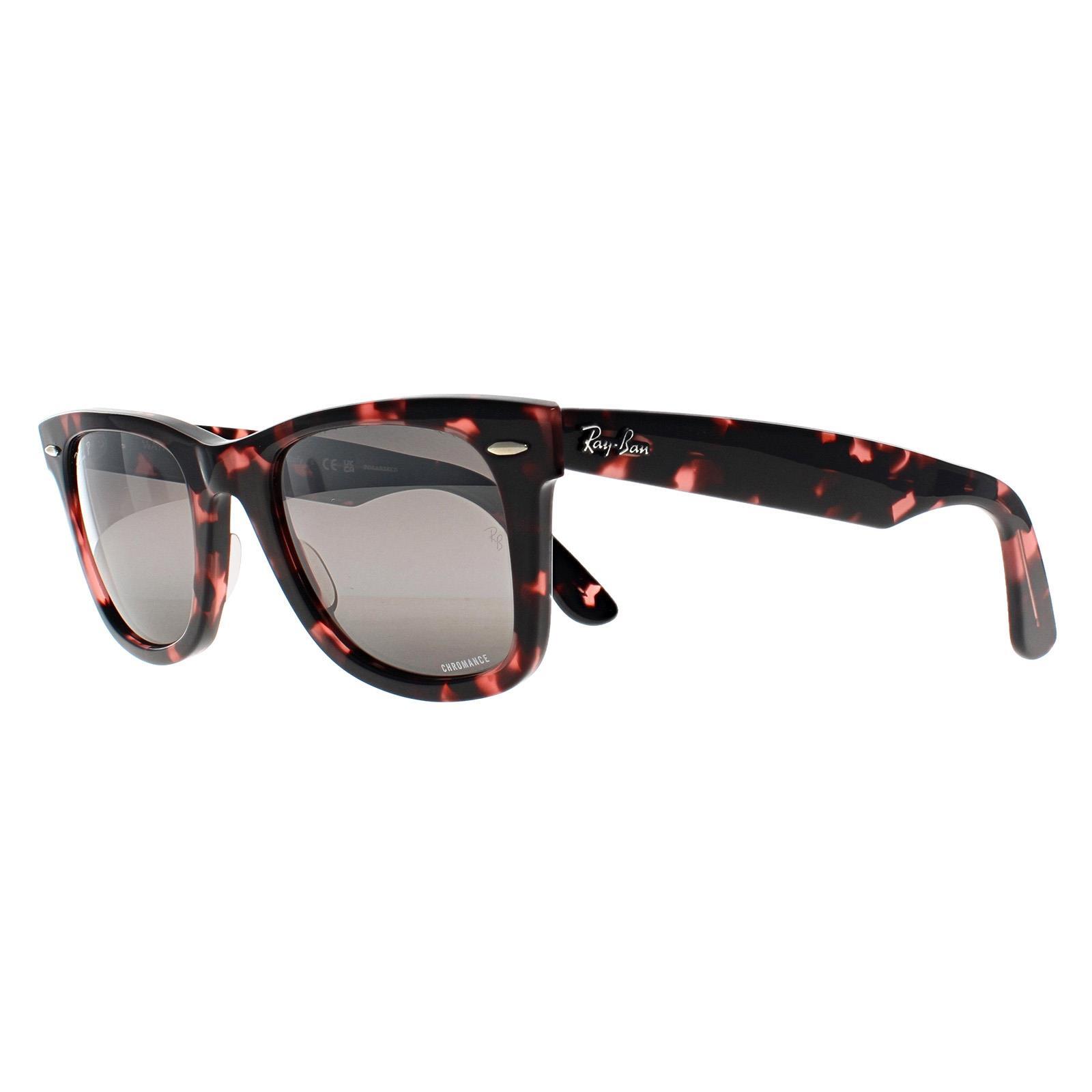 Ray-Ban Rectangle Unisex Transparent Pink Havana Silver Chromance ...