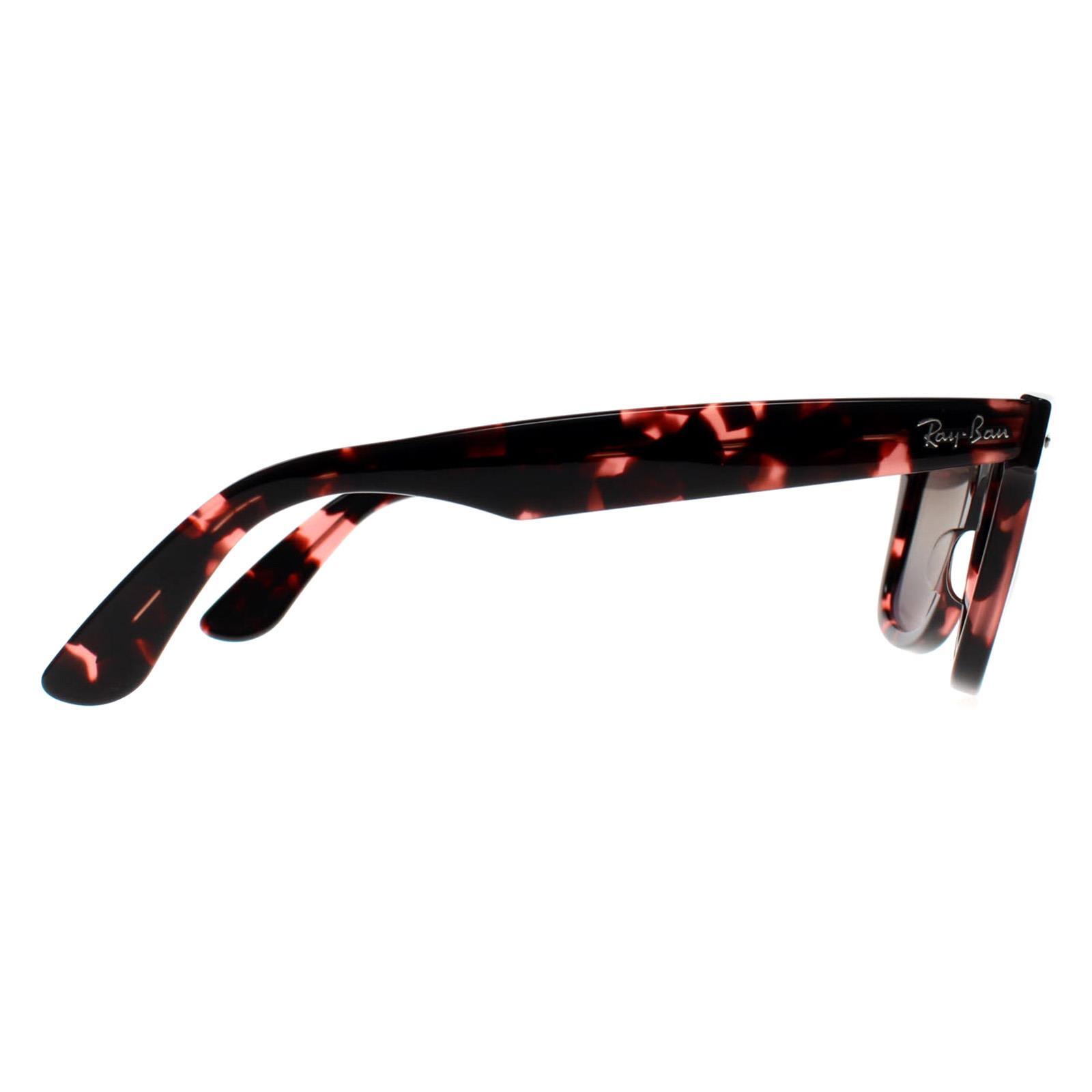 Ray-Ban Rectangle Unisex Transparent Pink Havana Silver Chromance ...