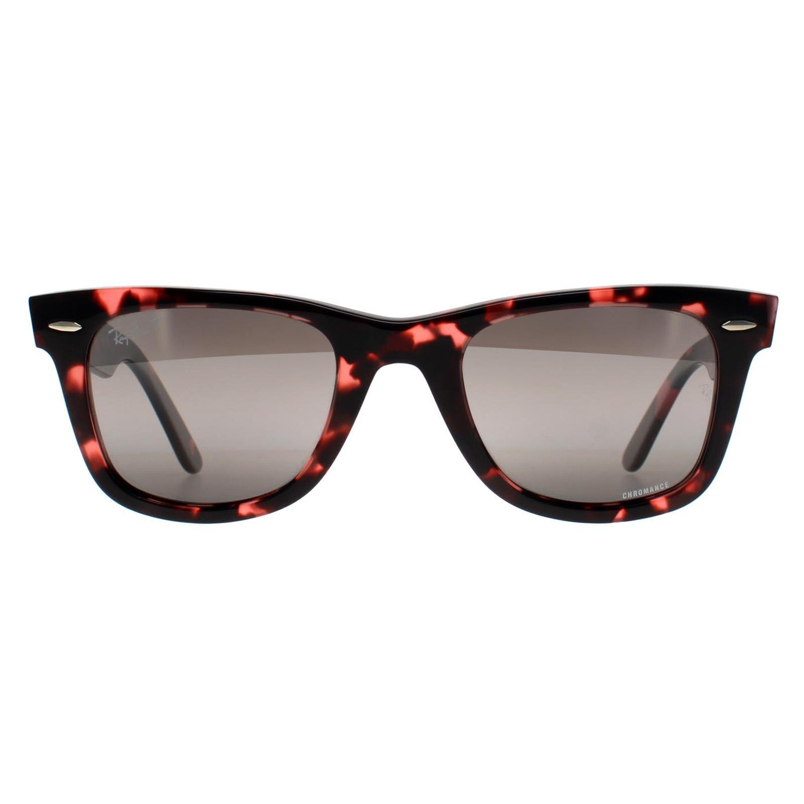Ray-Ban Rectangle Unisex Transparent Pink Havana Silver Chromance ...