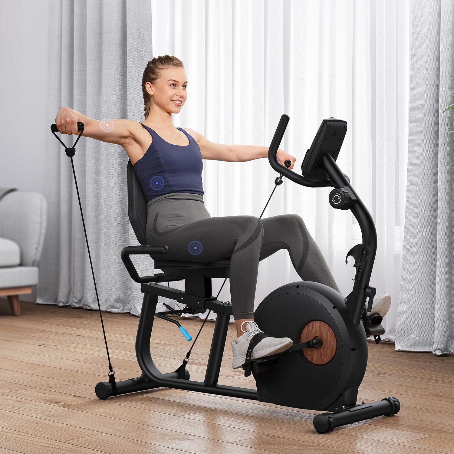 Vélo semi-allongé pliable, résistance magnétique 8 niveaux | Decathlon