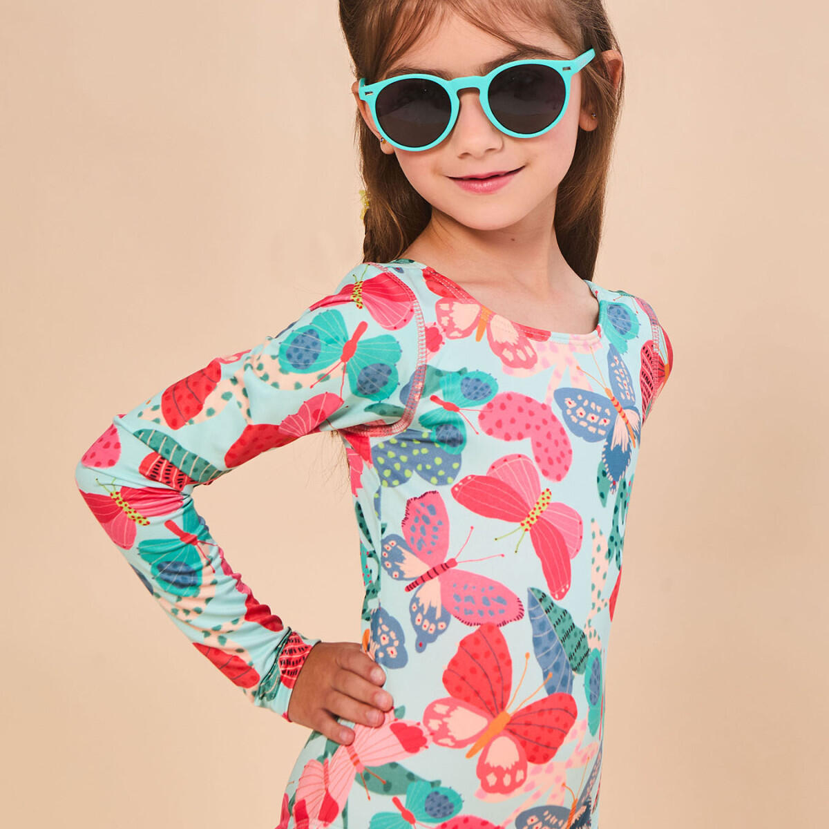 Costume intero ragazza UV Line | Decathlon