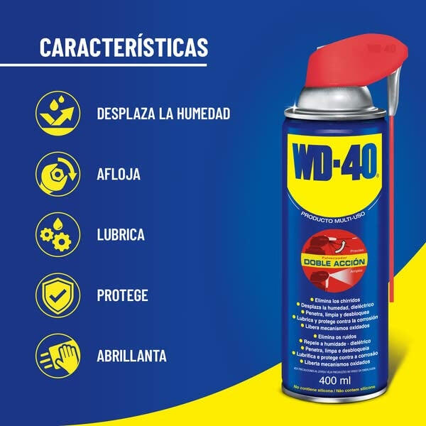 WD-40 Multi-Use Spray 500 ml - Lubricates, Cleans & Protects - Decathlon