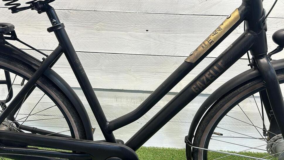 Gazelle transport stadsfiets 54 cm, 3 versnellingen, zwart | Decathlon
