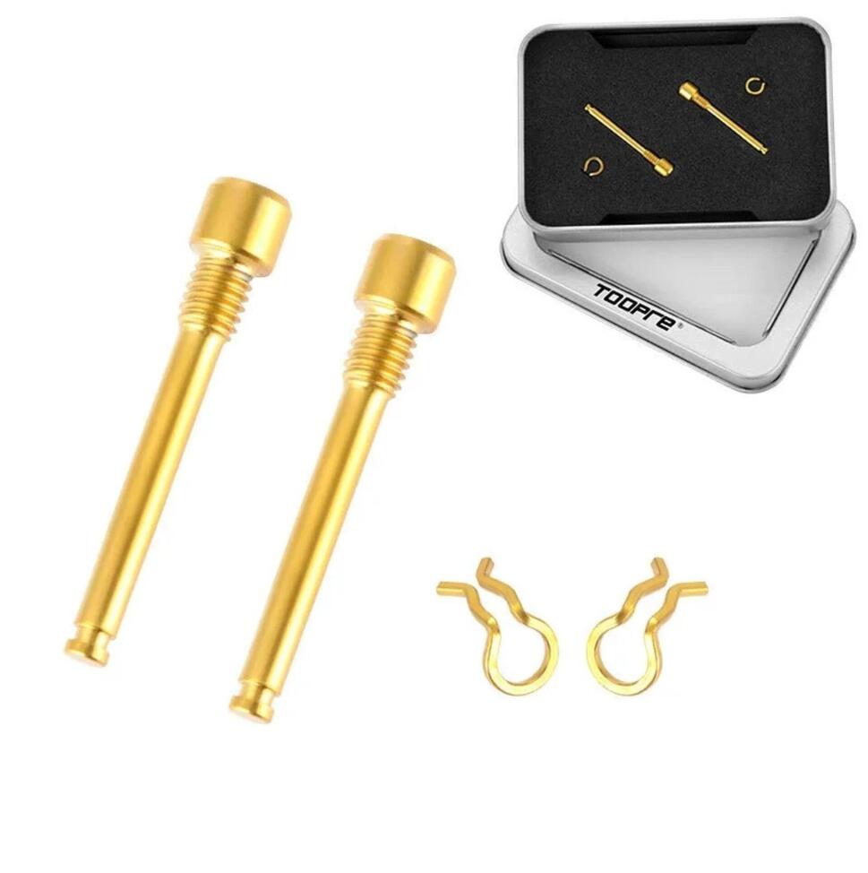 Viti pinza freno bici M4 titanio TC4 con circlip - Oro (set da 2 ...