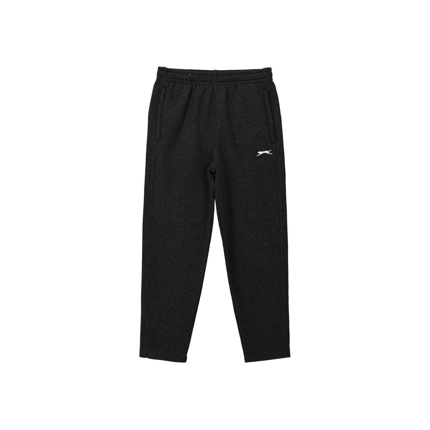 Boys Fleece Open Hem Jogging Bottoms (Black) | Decathlon