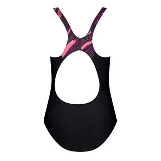 Girls Hyperboom Splice Shattered One Piece Swimsuit (Black/Pink ...