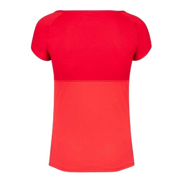 Girls Play Boat Neck Capped Sleeved TShirt (Tomato Red) | Decathlon
