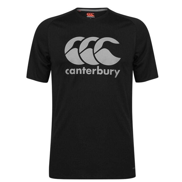 Mens Essential Large Logo Vapodri TShirt (Black) | Decathlon