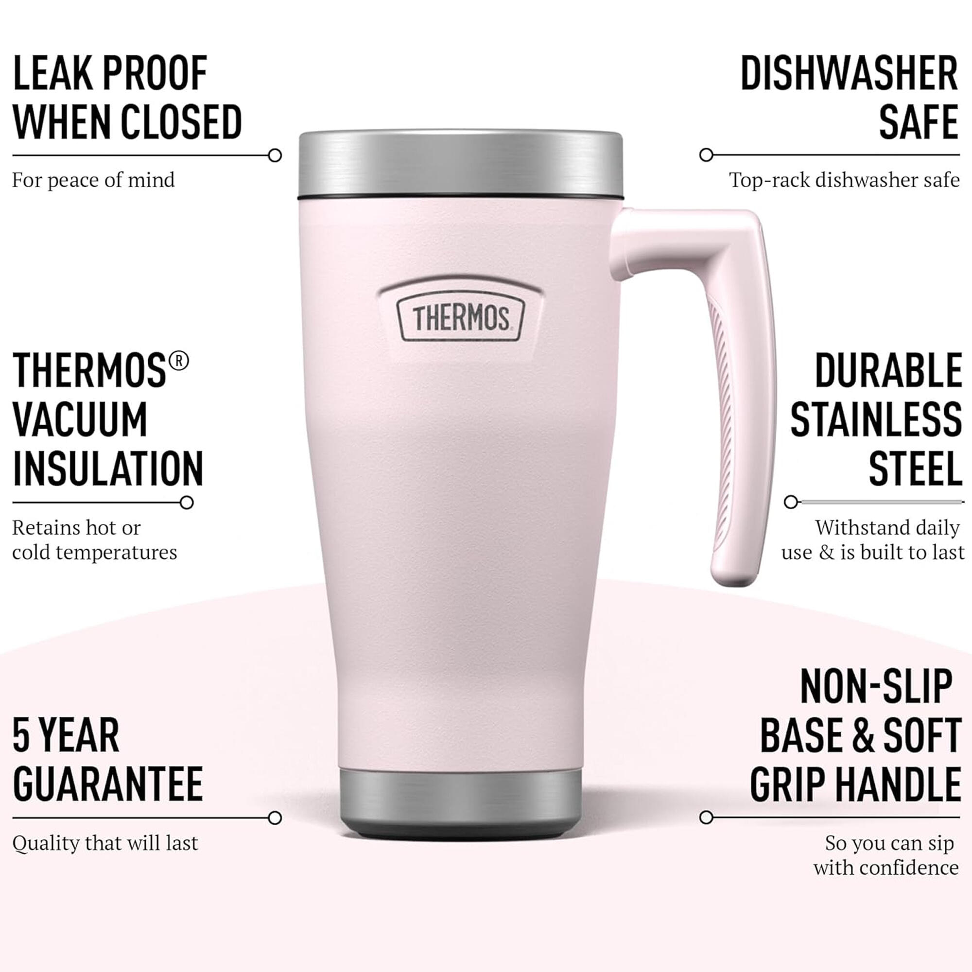 Thermos Icon Series Stainless Steel Travel Mug 470ml - Peony Pink ...