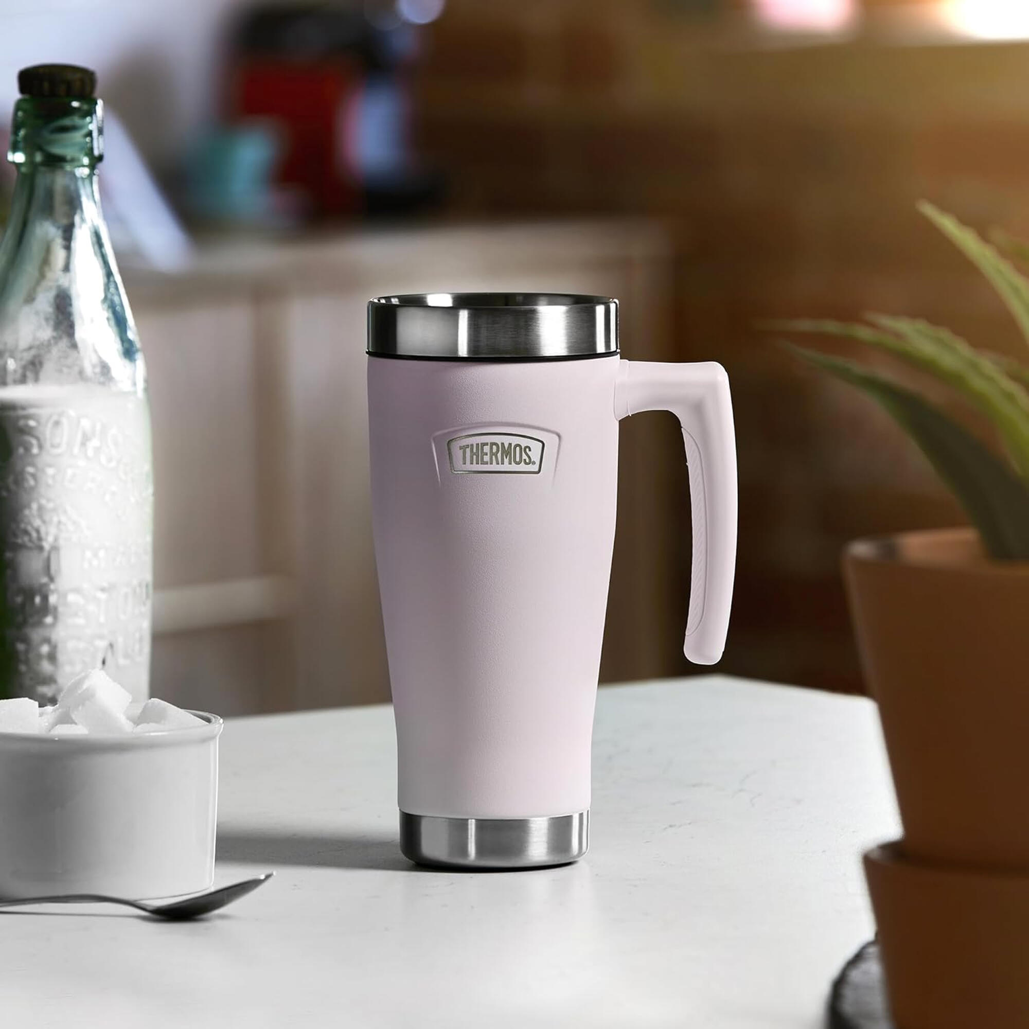 Thermos Icon Series Stainless Steel Travel Mug 470ml - Peony Pink ...