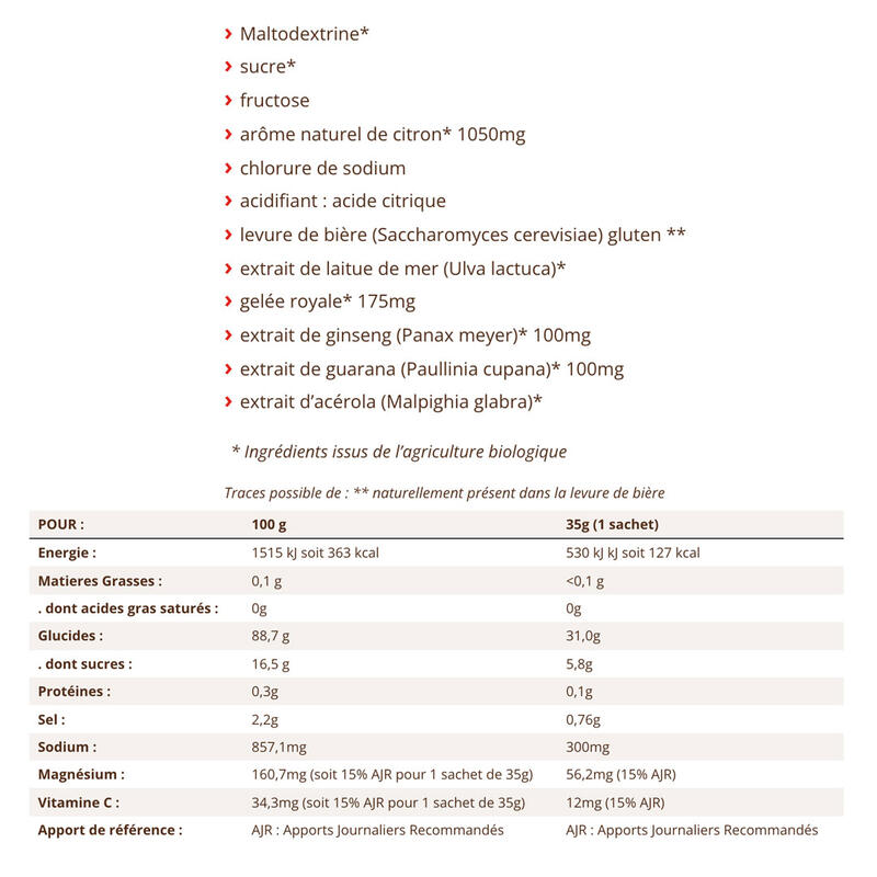 Boisson énergétique antioxydante Bio 35g Meltonic (lot de 6) MELTONIC ...