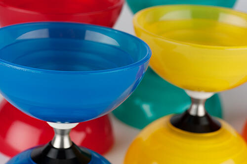 Diabolo Beach met lager - Geel + aluminium stokken groen + 5 m touw ...