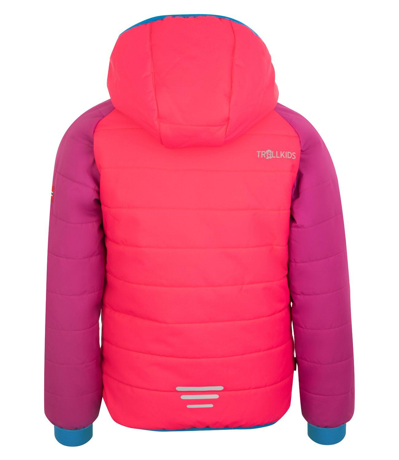 Hafjell PRO Kids' Ski Jacket 100% Polyester Water-Repellent Pink/Blue ...
