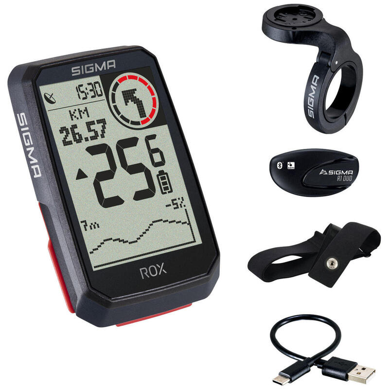 GPS Compteur de vélo ROX 4.0 GPS HR set avec support de guidon ...