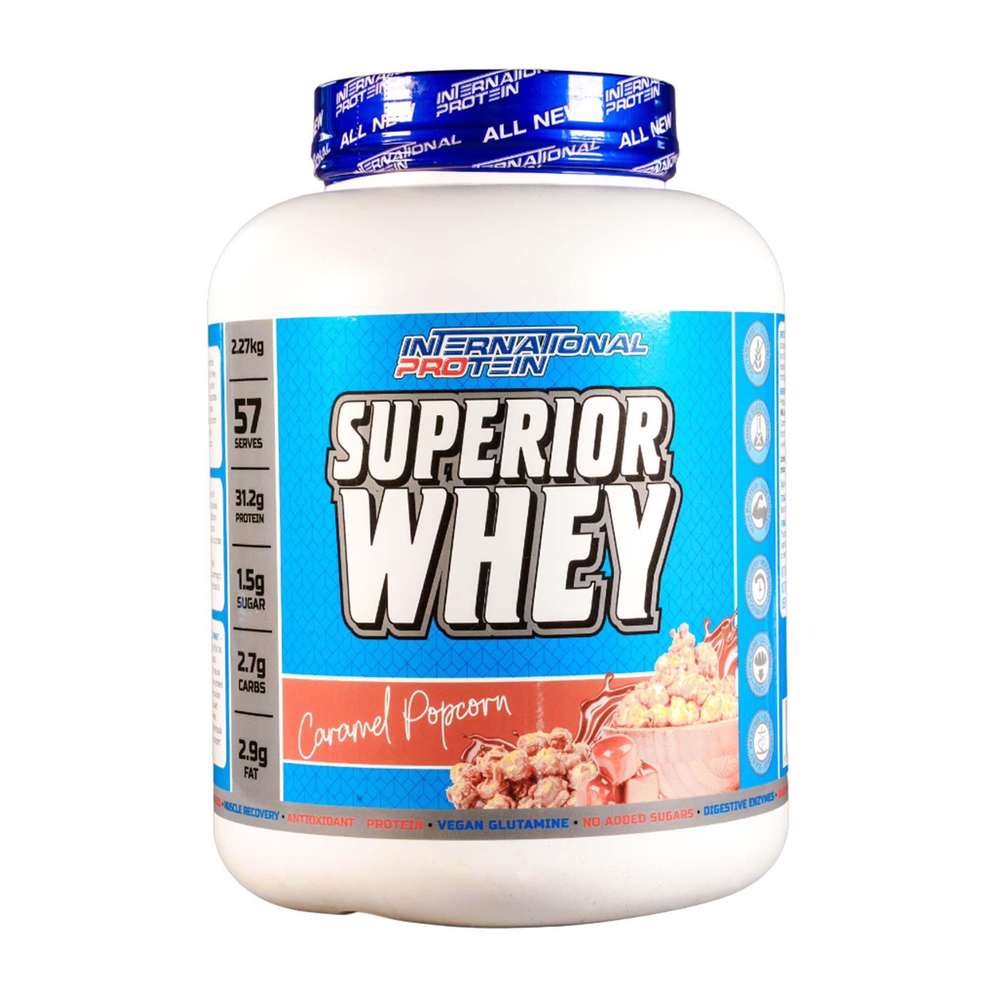 Protein Powder International Protein Superior Whey Caramel Popcorn (2.27kg)