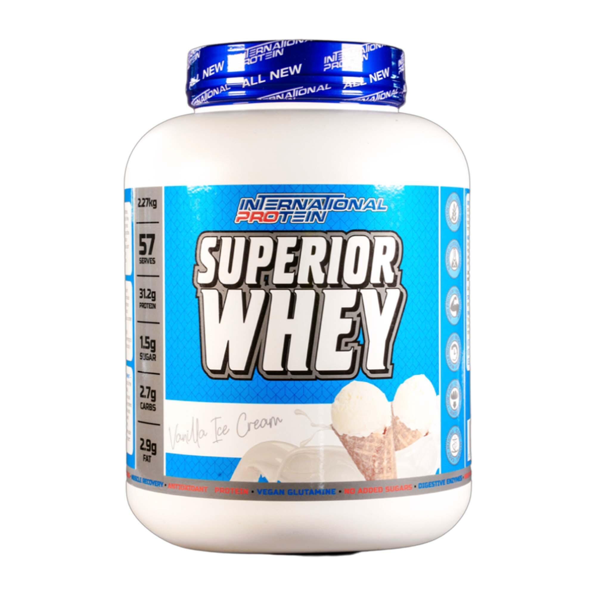 Protein Powder International Protein Superior Whey Vanilla Ice Cream (2 ...