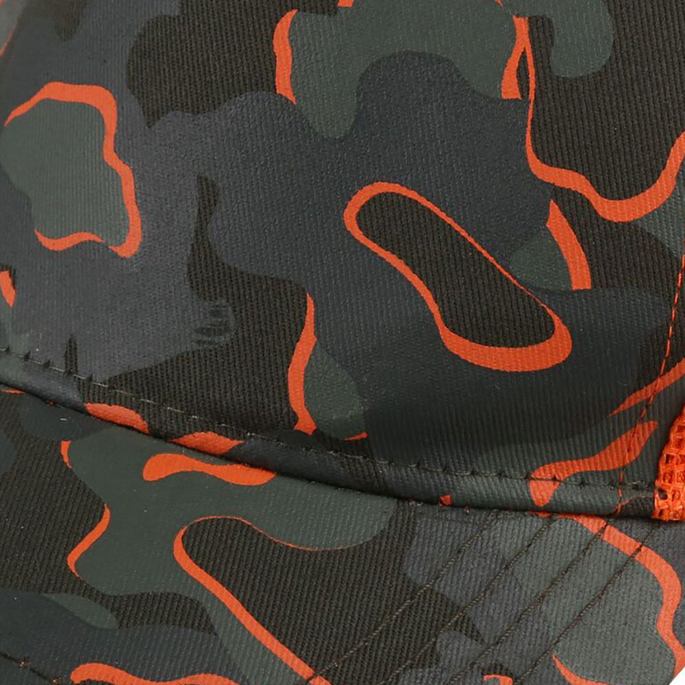 Childrens/Kids Tuyler Camo Trucker Cap (Grape Leaf/Magma Orange) | Decathlon