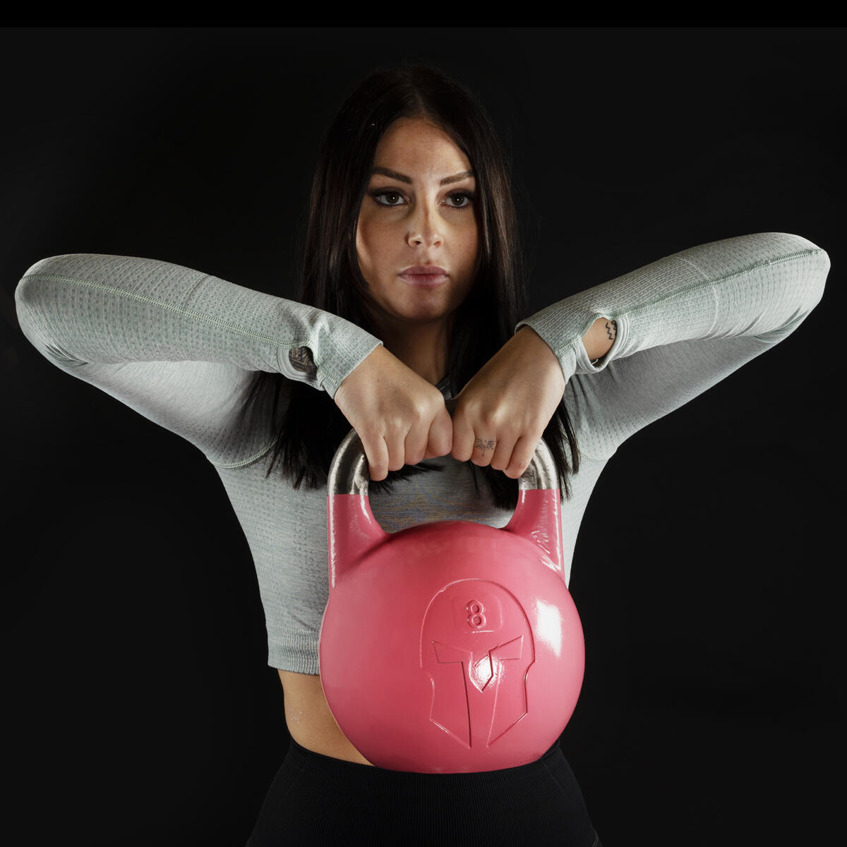 GladiatorFit Wettkampf-Kettlebell, verchromter gerändelter Griff ...