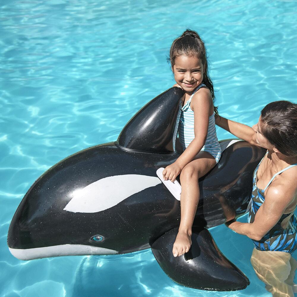 Bestway Jumbo Whale Pool Float, Kids Inflatable Ride-On with Handles ...