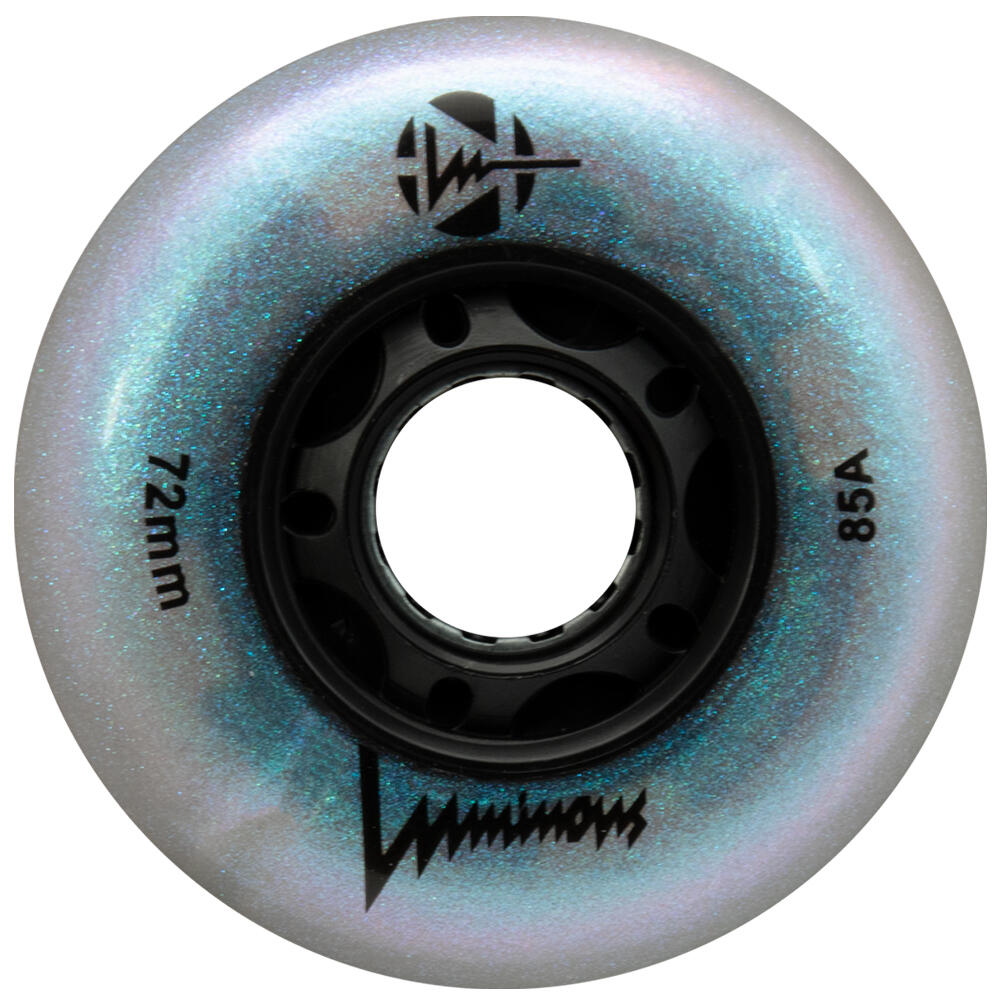 LUMINOUS LED LIGHT UP INLINE SKATE WHEELS BLACK PEARL 72 MM – SET OF 4 LUMINOUS | Decathlon