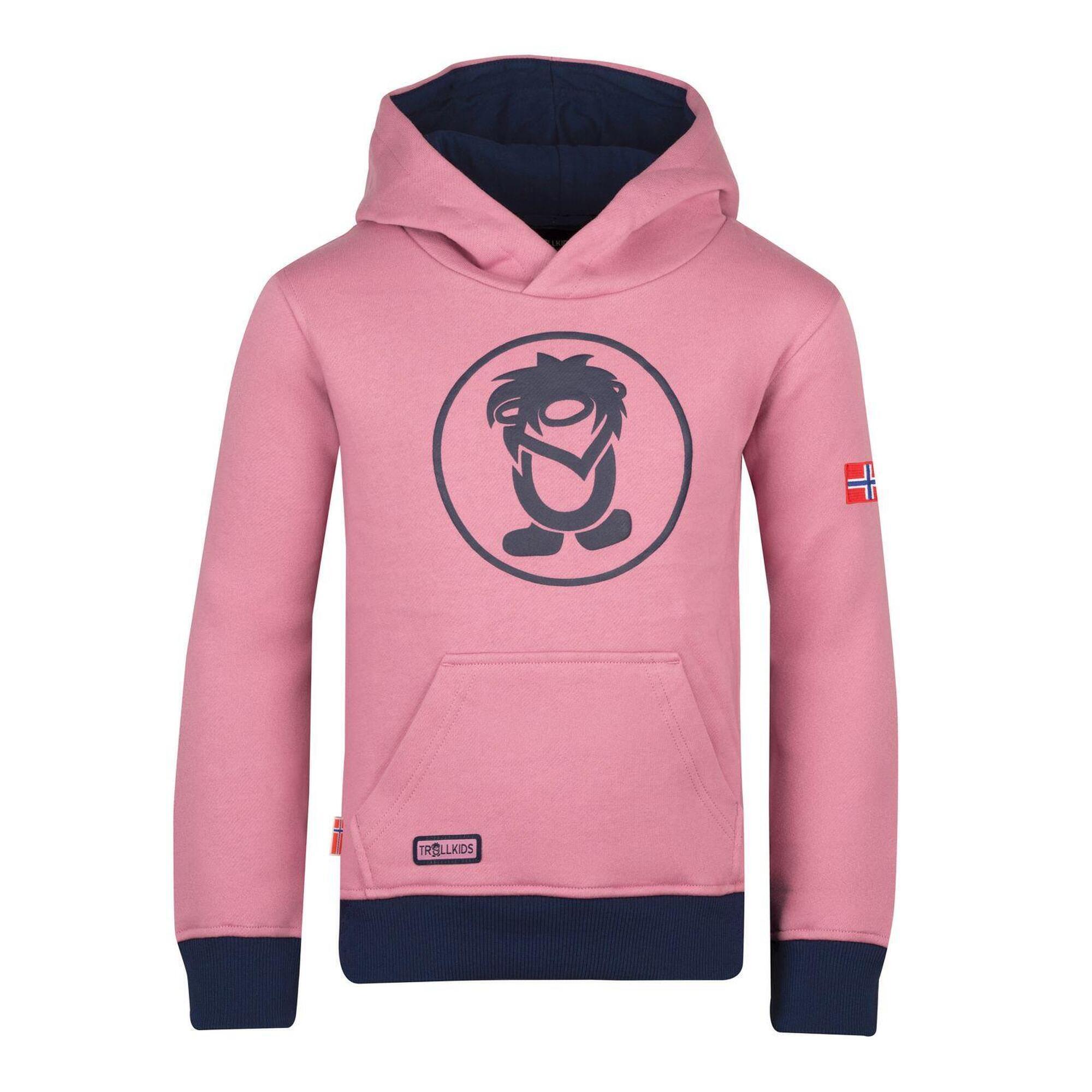 Hoodie Pullover mit Kapuze Troll Mystikblau/Hellorange | Decathlon
