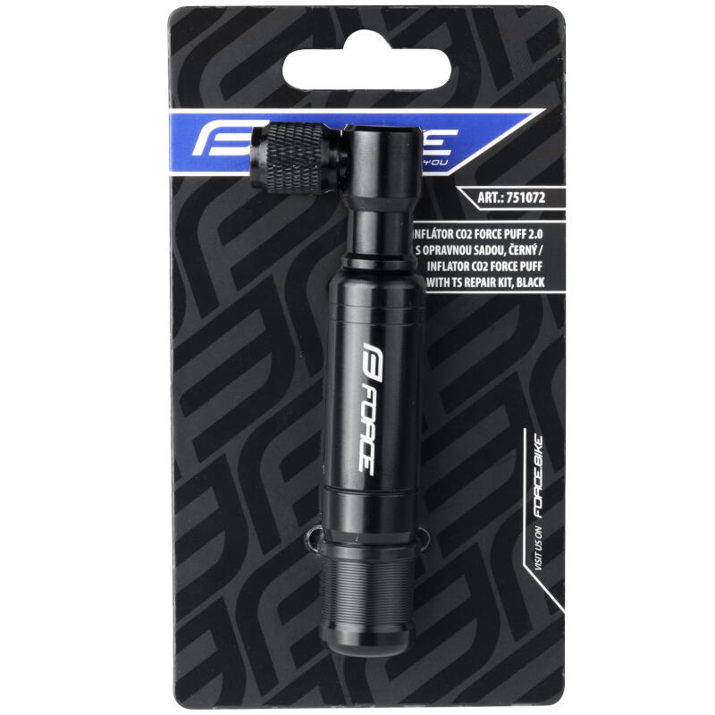 Pompka rowerowa CO2 Force Puff 2.0 z zestawem naprawczym FORCE | Decathlon