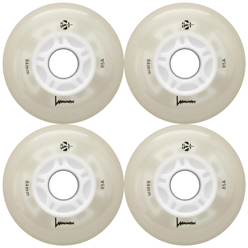 LUMINOUS Roue Inline 85A Blanc Phosphorescent [x4] LUMINOUS | Decathlon