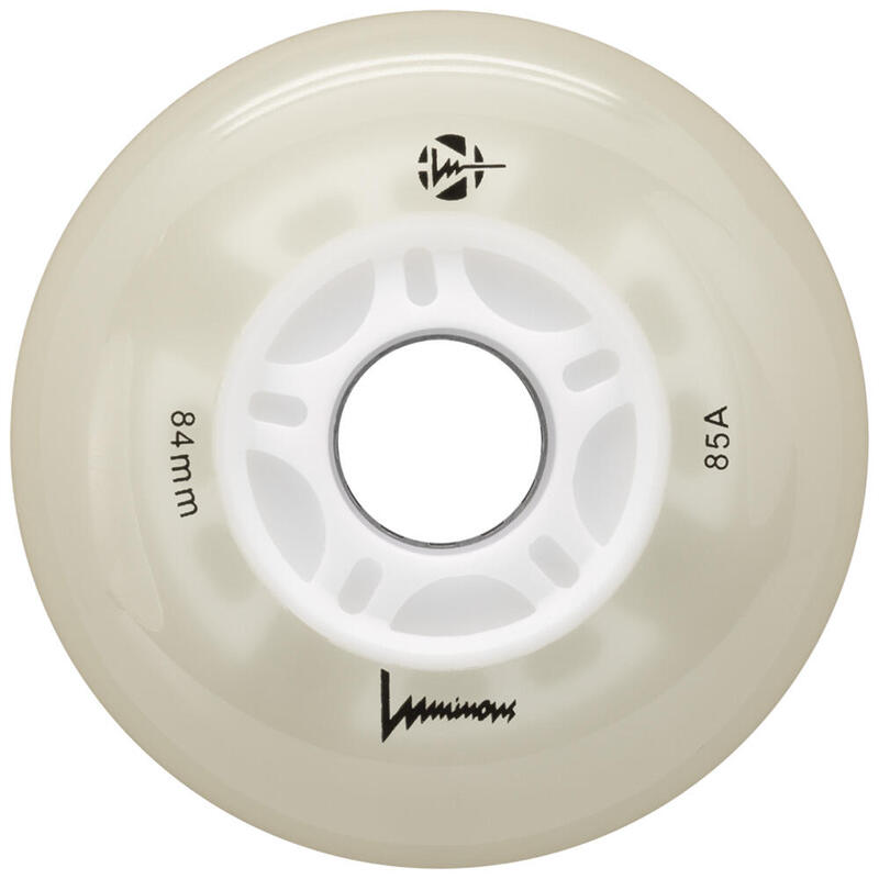 LUMINOUS Roue Inline 85A Blanc Phosphorescent [x4] LUMINOUS | Decathlon