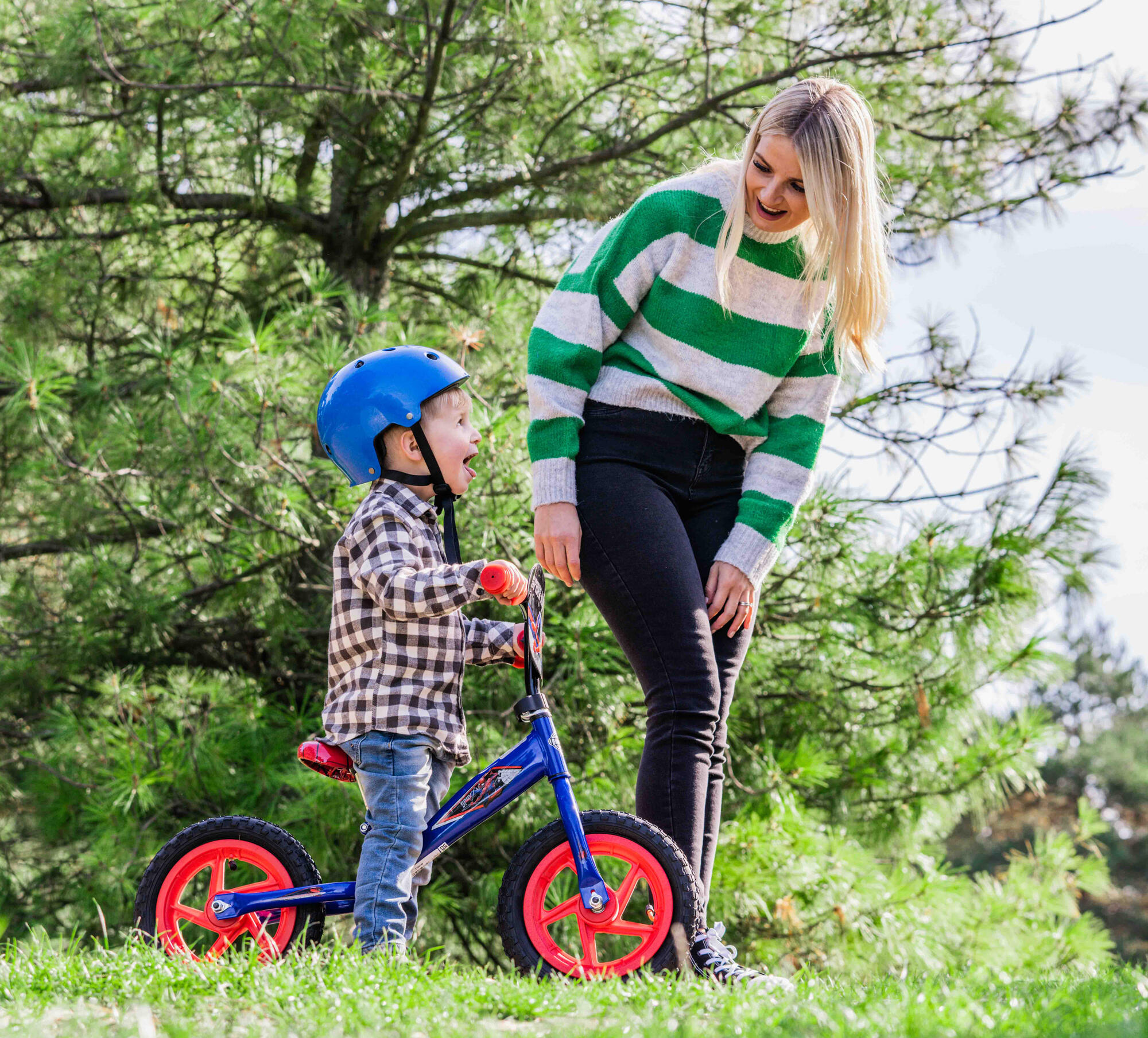Huffy Marvel Spiderman Balance Bike Blue and Red 2 4 Year Old Boy or Girl HUFFY Decathlon