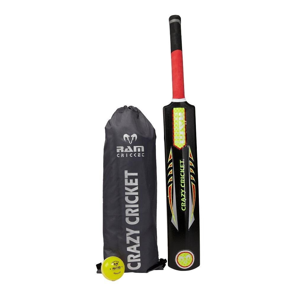 Crazy Cricket Bat And Ball Set Size 6 Ram Cricket Decathlon