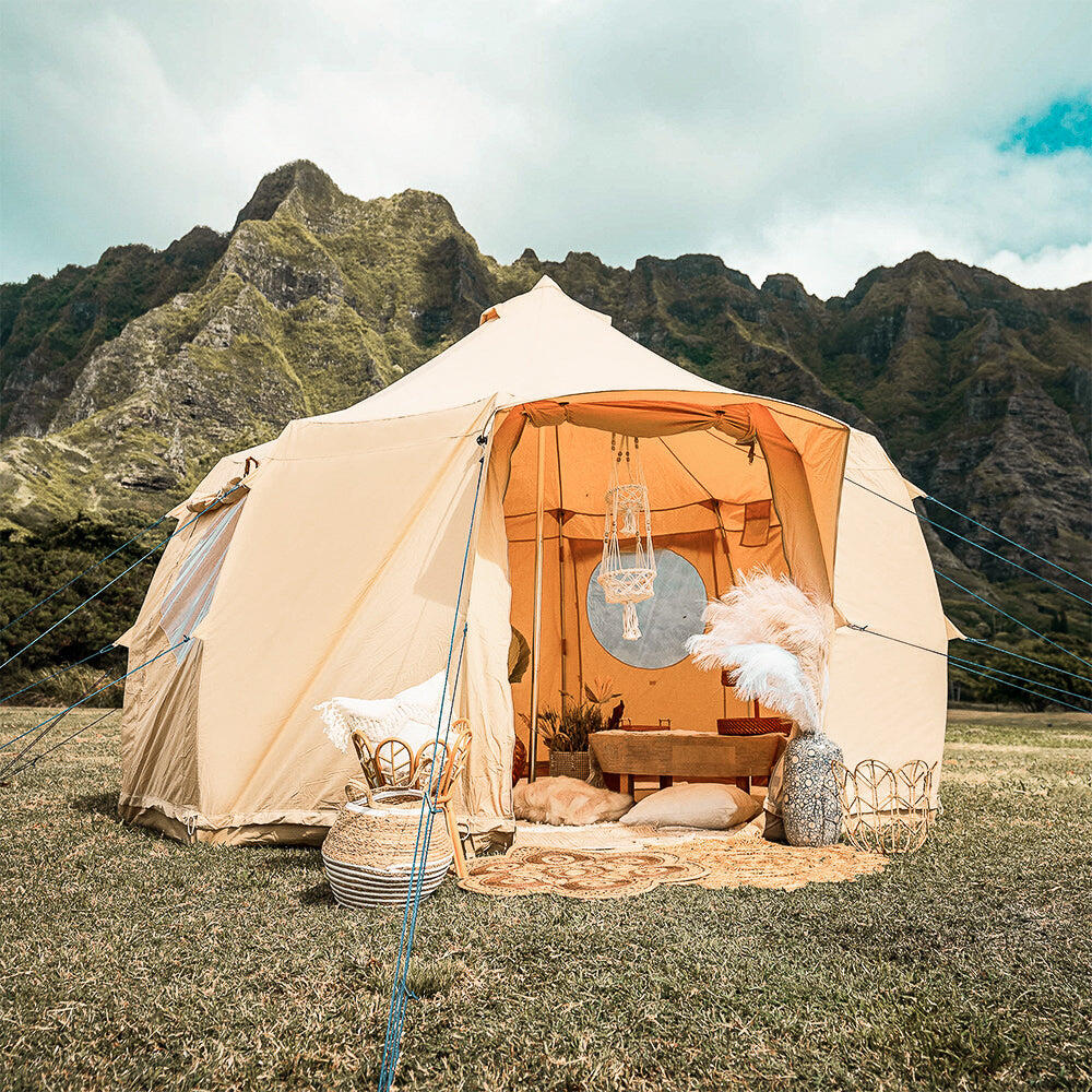 4m Luna Bell Tent - Canvas Lite 200 | Decathlon