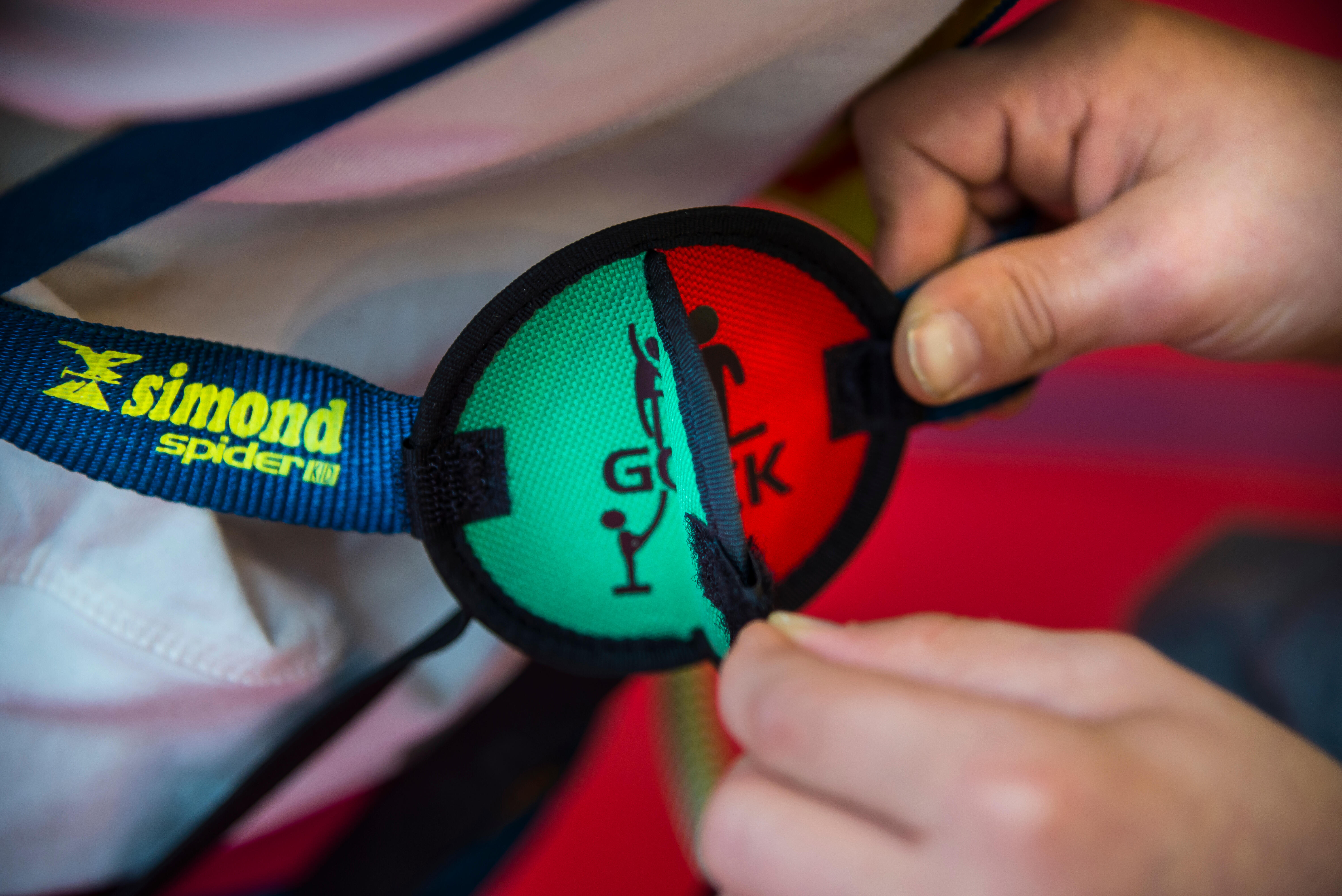 Kids’ Climbing Harness - Spider Kid - Turquoise blue, Lime yellow ...