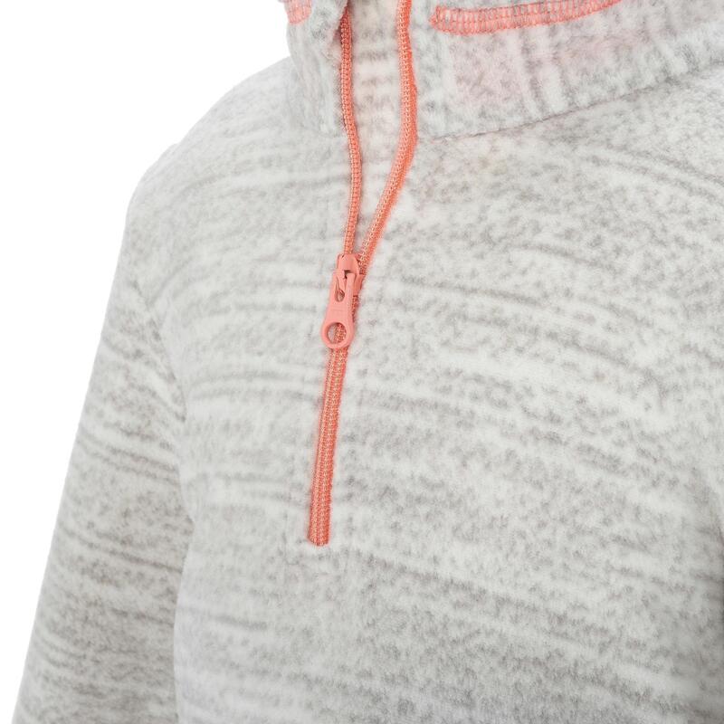 Camisola Polar de Caminhada Forclaz 50 Rapariga Azul/Rosa QUECHUA ...