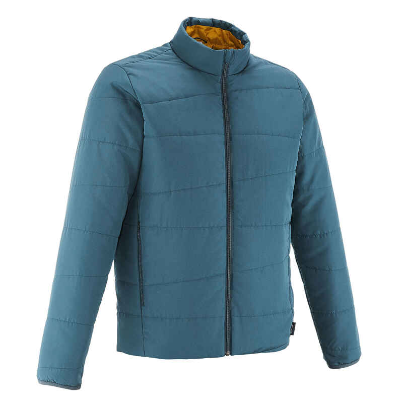 NH100 Men's Hiking Padded Jacket - Blue Grey - Decathlon