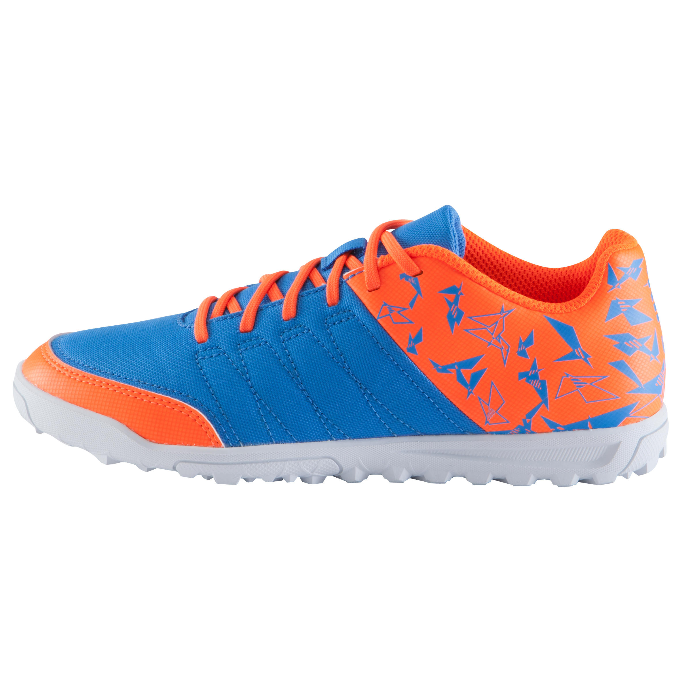 CLR 500 HG Kids' Hard Pitch Football Boot - Blue/Yellow - Decathlon