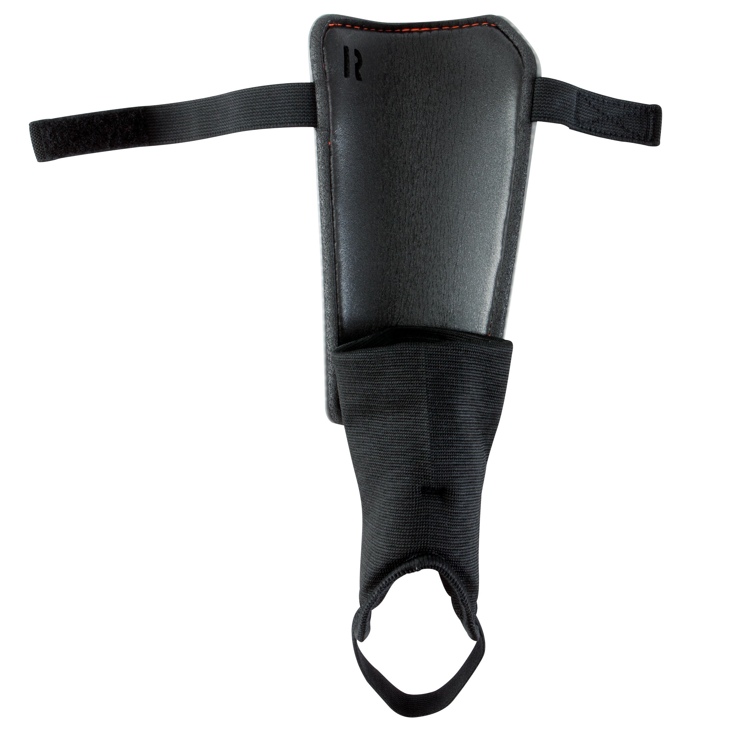 F140 Adult Football Shin Pad (Detachable Ankle Pad) - Grey/Orange ...