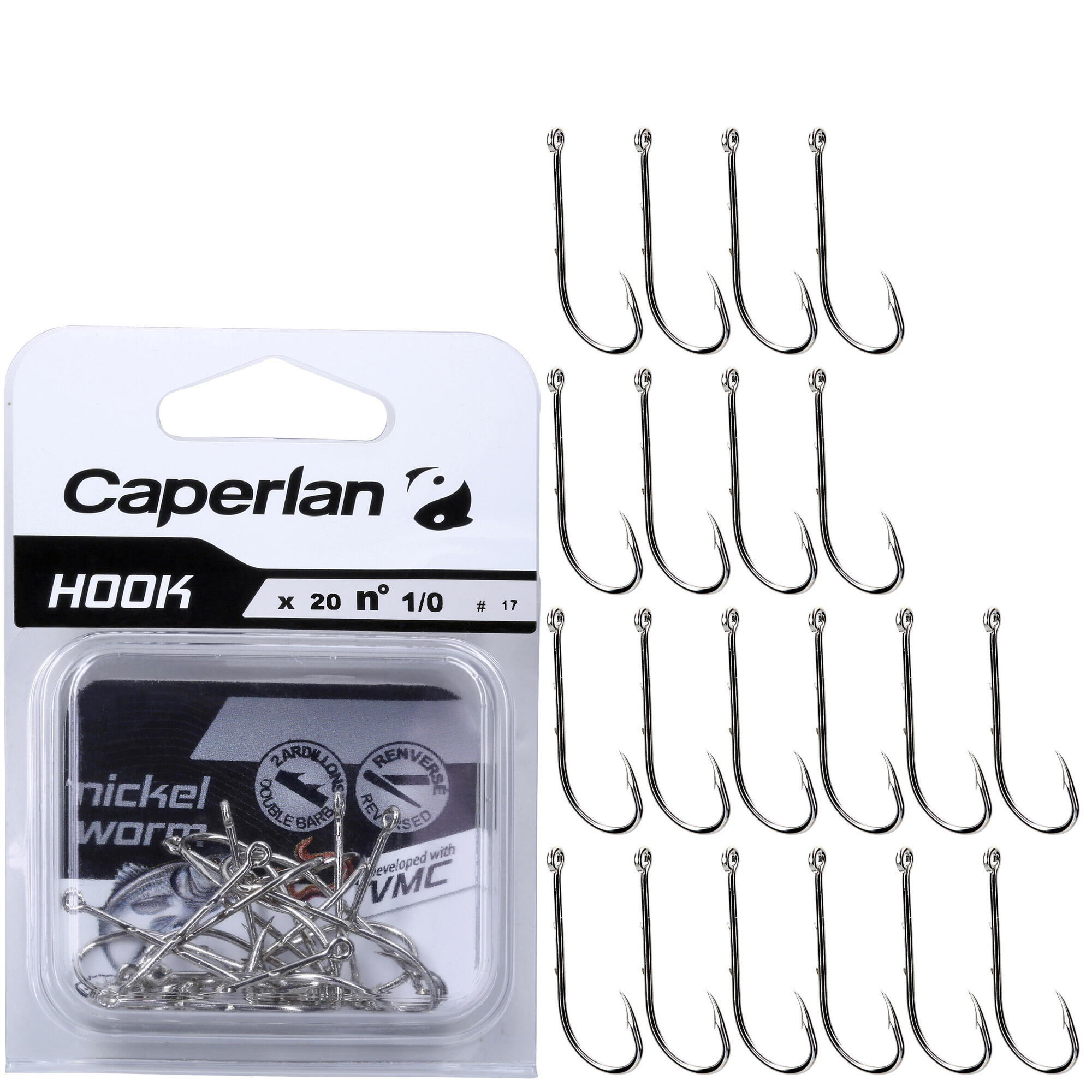 Sea fishing eyed hook NICKEL WORM EYE HOOK | Caperlan