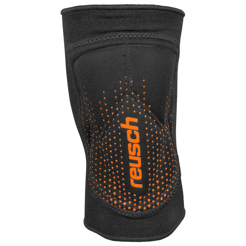 Active Football Goalkeeper Knee Protector - Black/Orange - Decathlon